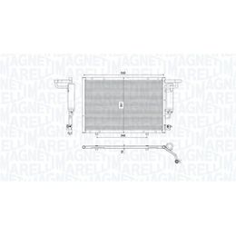 MAGNETI MARELLI Kondensator, Klimaanlage 350203754000 f&uuml;r Ford