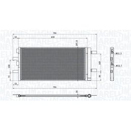 MAGNETI MARELLI Kondensator, Klimaanlage 350203786000 f&uuml;r BMW