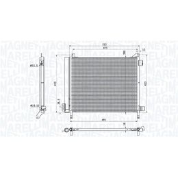MAGNETI MARELLI Kondensator, Klimaanlage 350203793000 f&uuml;r NISSAN