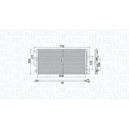 MAGNETI MARELLI Kondensator, Klimaanlage 350203797000 f&uuml;r DACIA RENAULT