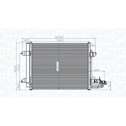 MAGNETI MARELLI Kondensator, Klimaanlage 350203815000 f&uuml;r VAG