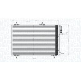 MAGNETI MARELLI Kondensator, Klimaanlage 350203816000 f&uuml;r Citro&euml;n/Peugeot