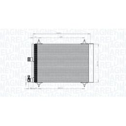MAGNETI MARELLI Kondensator, Klimaanlage 350203839000 f&uuml;r Citro&euml;n/Peugeot