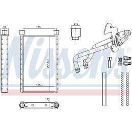 NISSENS W&auml;rmetauscher, Innenraumheizung 707282 f&uuml;r BMW