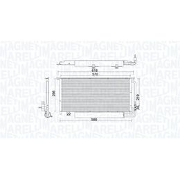 MAGNETI MARELLI Kondensator, Klimaanlage 350203922000 f&uuml;r SMART