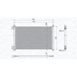 MAGNETI MARELLI Kondensator, Klimaanlage 350203944000 f&uuml;r ALFAROME/Fiat/LANCI