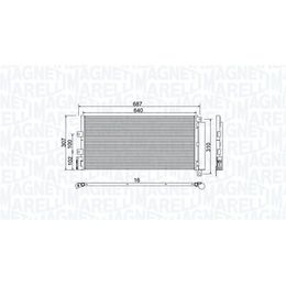 MAGNETI MARELLI Kondensator, Klimaanlage 350203969000 f&uuml;r ALFAROME/Fiat/LANCI