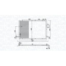 MAGNETI MARELLI Kondensator, Klimaanlage 350203979000 f&uuml;r KIA