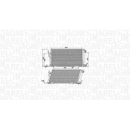 MAGNETI MARELLI Kondensator, Klimaanlage 350203994000 f&uuml;r Citro&euml;n/Peugeot
