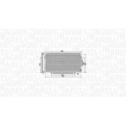 MAGNETI MARELLI Kondensator, Klimaanlage 350203998000 f&uuml;r Subaru