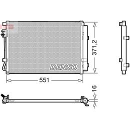 DENSO Kondensator, Klimaanlage dcn41022 f&uuml;r HYUNDAI