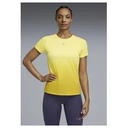Trainingsshirt Puma "W X HYROX POLY GRAPHIC TEE", Damen, Gr. S, pineapple ice, dazzling gelb, Jersey, Obermaterial: 100% Polyester, regular fit normal, Rundhals, Shirts, Regular Fit, kurze &Auml;rmel, f&uuml;r Fitness, atmungsaktives Material