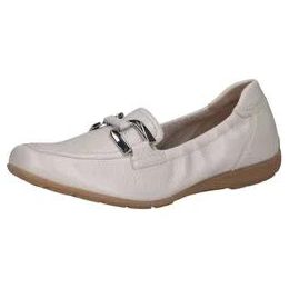 Slipper Caprice "Caprice Slipper Leder", Damen, Gr. 36, hellbeige, Leder, Schuhe Slipper