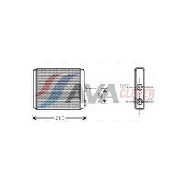AVA QUALITY COOLING W&auml;rmetauscher, Innenraumheizung ola6353 f&uuml;r Vaughall