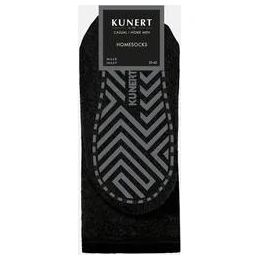 Socken Kunert "Socke Homesocks", Damen, Gr. 43-46, grau (anthra meliert 8130), Obermaterial: 36% Viskose CV. 30% Polyamid PA. 23% Wolle WO. 5% Kaschmir WS. 5% Wolle WO., Socken Socken