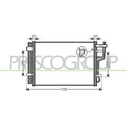 PRASCO Kondensator, Klimaanlage hn040c001 f&uuml;r HYUNDAI