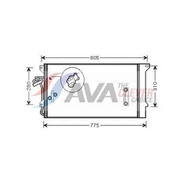 AVA QUALITY COOLING Kondensator, Klimaanlage vna5244d f&uuml;r Porsche VW