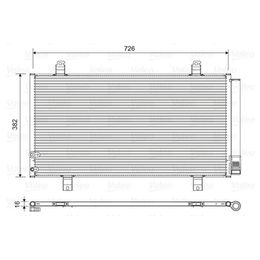 Valeo Kondensator, Klimaanlage 822580 f&uuml;r TOYOTA