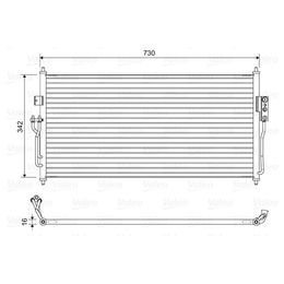 Valeo Kondensator, Klimaanlage 822583 f&uuml;r NISSAN