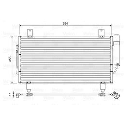 Valeo Kondensator, Klimaanlage 822599 f&uuml;r MITSUBISHI
