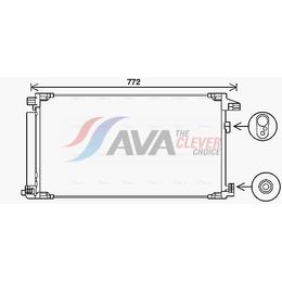 AVA QUALITY COOLING Kondensator, Klimaanlage to5741d f&uuml;r TOYOTA LEXUS
