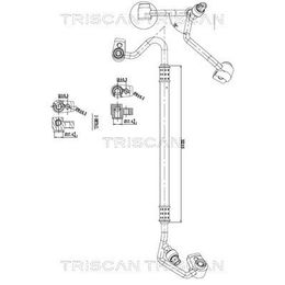 TRISCAN Hochdruck-/Niederdruckleitung, Klimaanlage 901016037 f&uuml;r FORD
