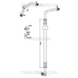 TRISCAN Hochdruck-/Niederdruckleitung, Klimaanlage 901028102 f&uuml;r CITRO&Euml;N