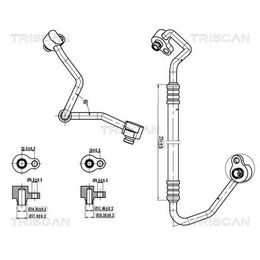 TRISCAN Hochdruck-/Niederdruckleitung, Klimaanlage 901016011 f&uuml;r FORD