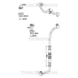 TRISCAN Hochdruck-/Niederdruckleitung, Klimaanlage 901029024 f&uuml;r VW