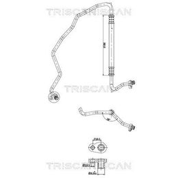 TRISCAN Hochdruck-/Niederdruckleitung, Klimaanlage 901028061 f&uuml;r CITRO&Euml;N