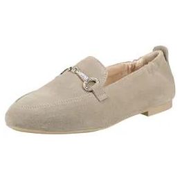 Slipper Nero Giardini "Nero Giardini Slipper Veloursleder", Damen, Gr. 41, beige, Veloursleder, Schuhe Slipper