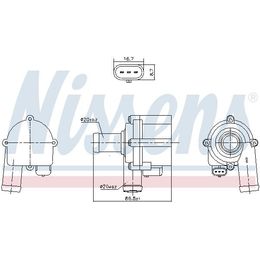 NISSENS Zusatzwasserpumpe, Ladeluftk&uuml;hler 832172 f&uuml;r Audi Bentley VW