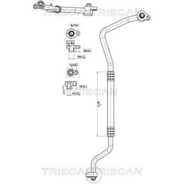 TRISCAN Hochdruck-/Niederdruckleitung, Klimaanlage 901016031 vorne f&uuml;r FORD