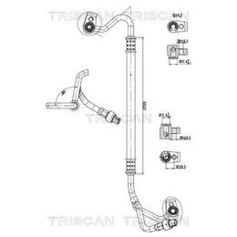 TRISCAN Hochdruck-/Niederdruckleitung, Klimaanlage 901016041 f&uuml;r FORD