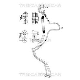 TRISCAN Hochdruck-/Niederdruckleitung, Klimaanlage 901024008 f&uuml;r OPEL