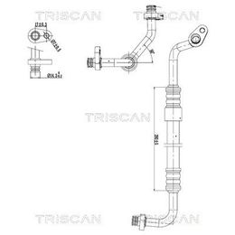 TRISCAN Hochdruck-/Niederdruckleitung, Klimaanlage 901028091 f&uuml;r PEUGEOT