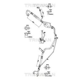 TRISCAN Hochdruck-/Niederdruckleitung, Klimaanlage 901028078 f&uuml;r PEUGEOT CITRO&Euml;N