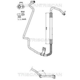 TRISCAN Hochdruck-/Niederdruckleitung, Klimaanlage 901028099 f&uuml;r DS