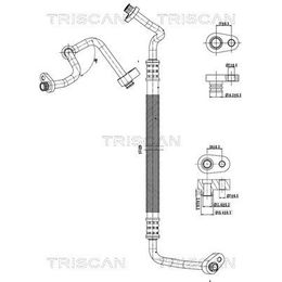 TRISCAN Hochdruck-/Niederdruckleitung, Klimaanlage 901028015 f&uuml;r FIAT PEUGEOT
