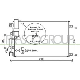 PRASCO Kondensator, Klimaanlage ds710c002 f&uuml;r NISSAN