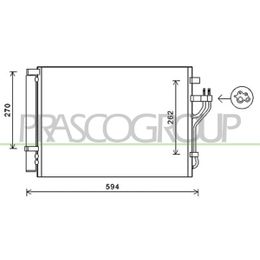 PRASCO Kondensator, Klimaanlage hn804c002 f&uuml;r HYUNDAI KIA