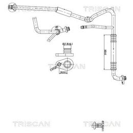 TRISCAN Hochdruck-/Niederdruckleitung, Klimaanlage 901028069 hinten f&uuml;r PEUGEOT CITRO&Euml;N
