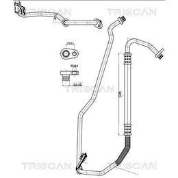 TRISCAN Hochdruck-/Niederdruckleitung, Klimaanlage 901028022 f&uuml;r PEUGEOT
