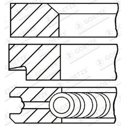 GOETZE ENGINE Kolbenringsatz 0843850700