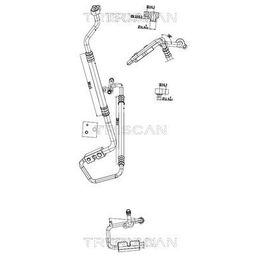 TRISCAN Hochdruck-/Niederdruckleitung, Klimaanlage 901016066 f&uuml;r FORD