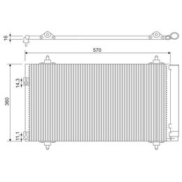 Valeo Kondensator, Klimaanlage 818171 f&uuml;r CITRO&Euml;N PEUGEOT DS (DF-PSA)