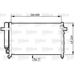 Valeo Kondensator, Klimaanlage 814341 f&uuml;r HYUNDAI