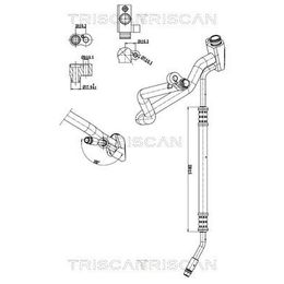 TRISCAN Hochdruck-/Niederdruckleitung, Klimaanlage 901011008 vorne f&uuml;r MINI