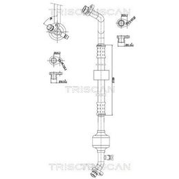 TRISCAN Hochdruck-/Niederdruckleitung, Klimaanlage 901025006 vorne f&uuml;r DACIA
