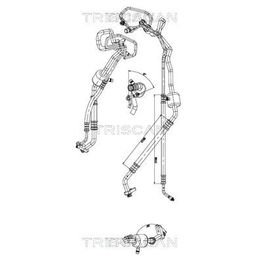 TRISCAN Hochdruck-/Niederdruckleitung, Klimaanlage 901024025 f&uuml;r OPEL